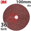 3M 782C Fibre Disc, 100mm Diameter, 36+ Grit, Box of 25 - Welding ...